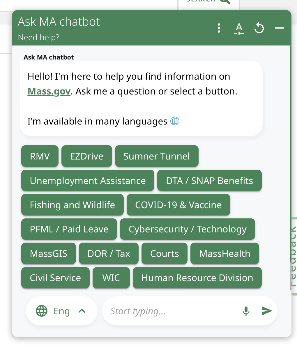Chatbot snapshot: How state, local government websites use AI ...